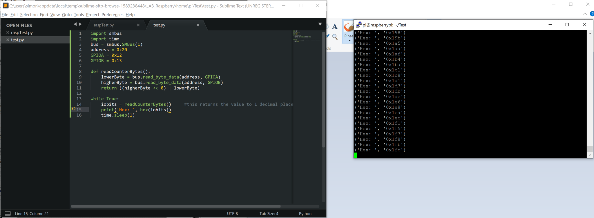 Weather station: Python connection – TheCell's Blog